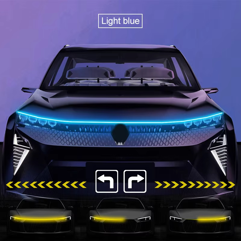 Led Car Hood Decorative Light Strip Start Scan Dyn Grandado