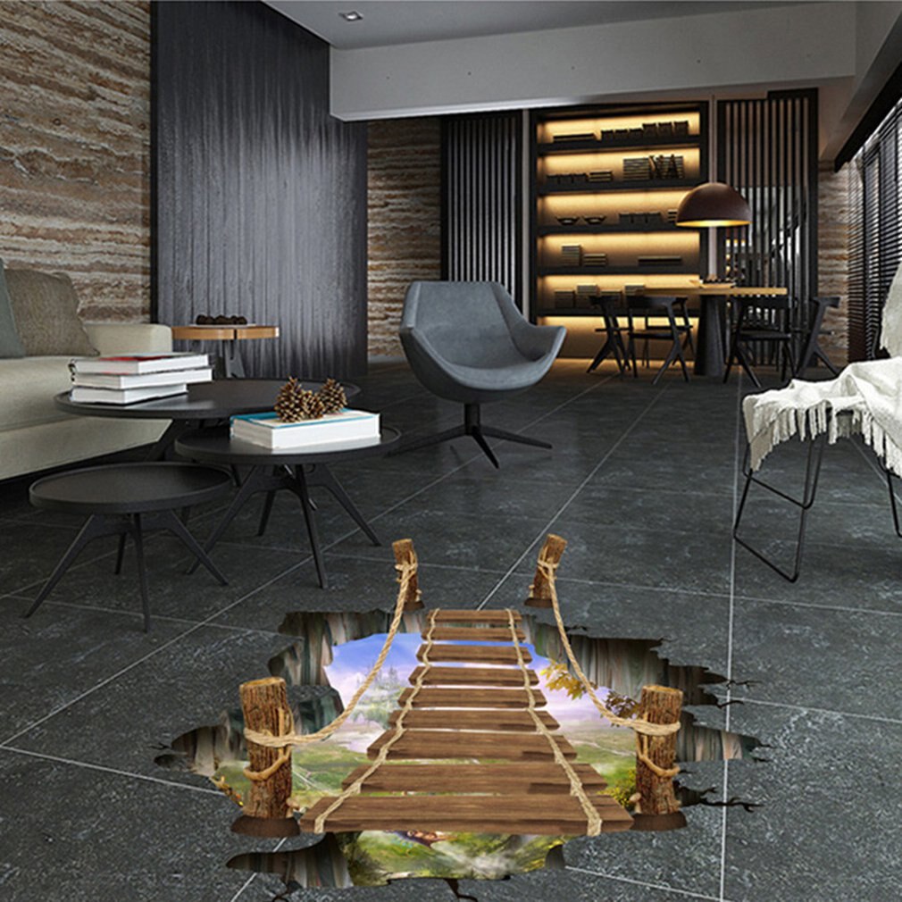 3d Realistic Small Suspension Bridge Floor Tiles D... – Vicedeal