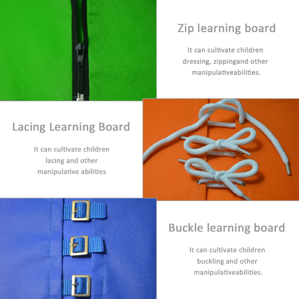 6pcs/Set Children Learning Board Zipper Chain Buck... – Grandado