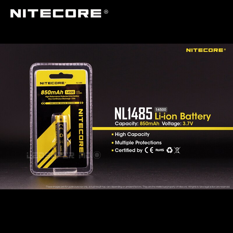 2 PCS High Performance Nitecore NL1485 850mAh Prot... – Grandado