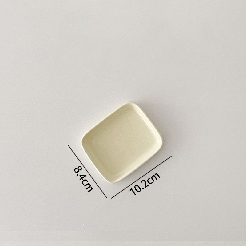 European Ceramic Plate Simple Rectangle Western Re... – Vicedeal