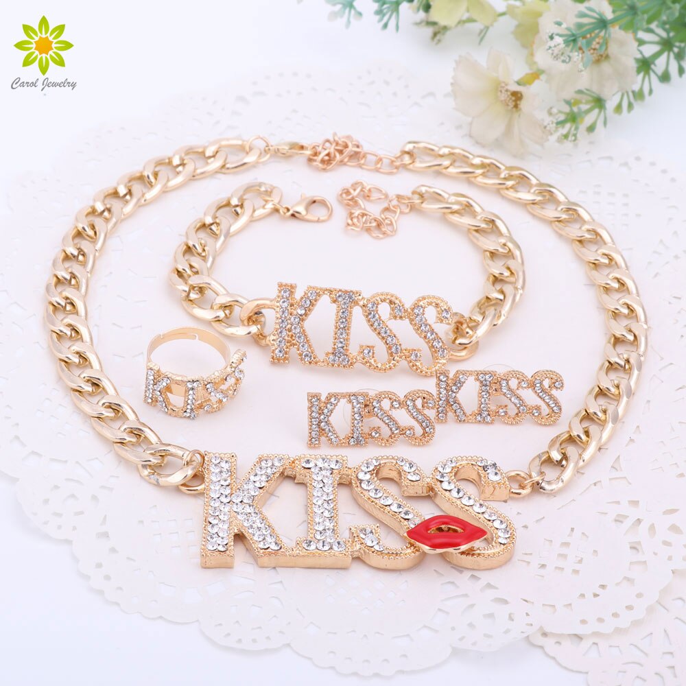 Choker Pendants Necklace For Women Cute Red Kiss L... – Vicedeal