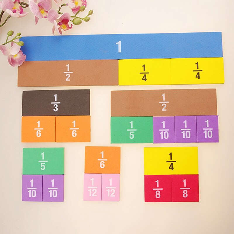 51Pcs Magnetic Rainbow Fraction Tiles Early Educat... – Grandado