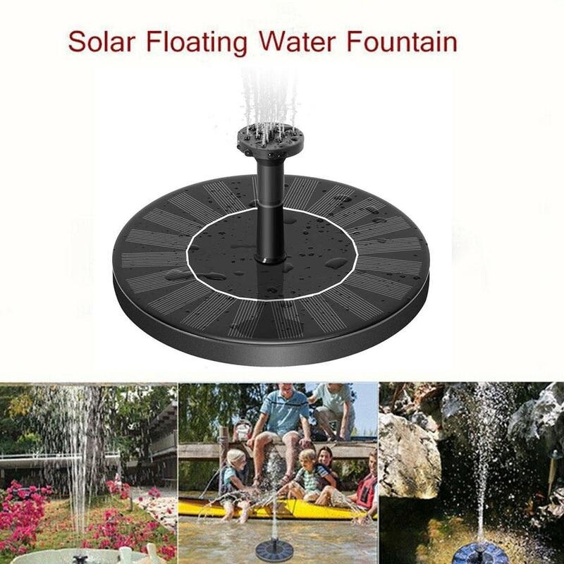 Solar Round Fountain fontein Floating Water Founta... – Grandado