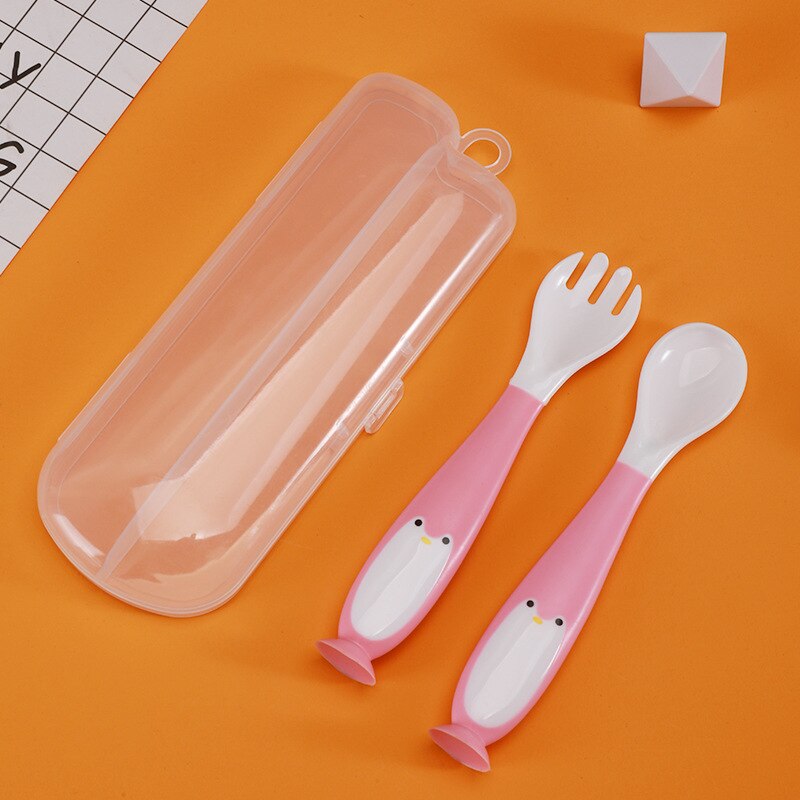 2pcs/set Spoon Fork Utensils Set Baby Safety Feedi... – Vicedeal
