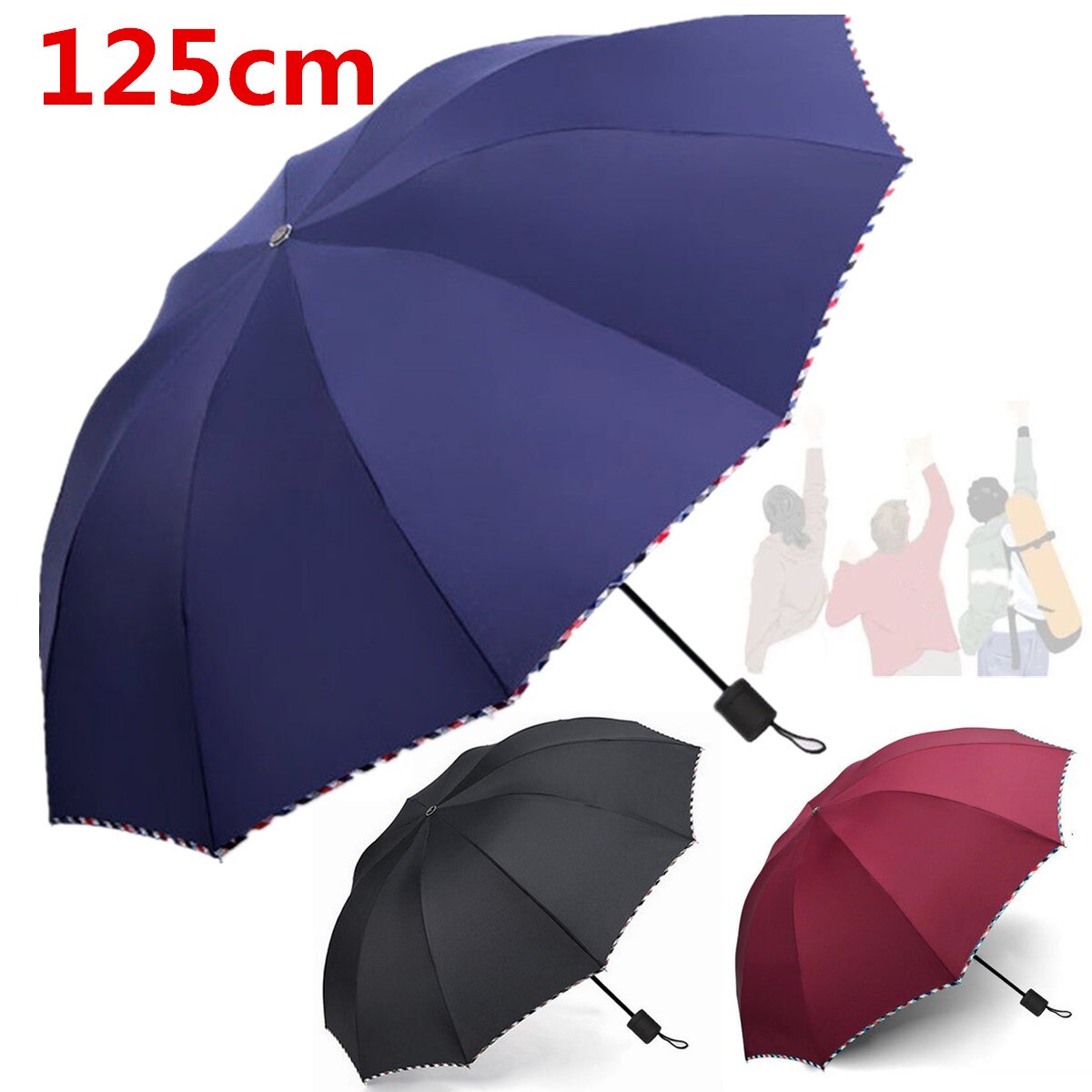 Windproof Oversize Folding Umbrella Anti Rain Suns... – Vicedeal
