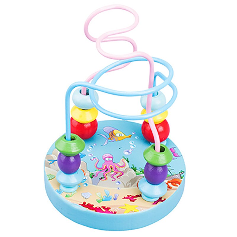 Boy Girl Wooden Toy Wooden Circles Bead Wire Maze ... – Grandado