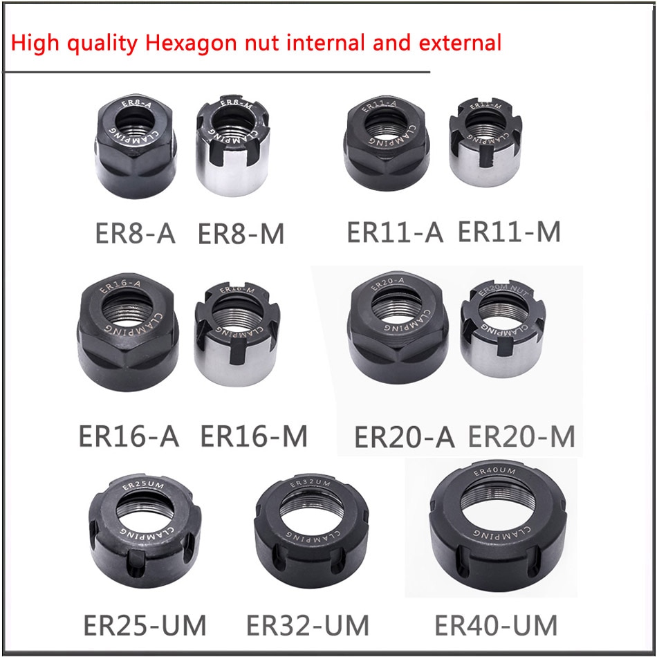 1 ud. Tuerca ER A M UM ER8 ER11 ER16 ER20 ER25 ER3... – Grandado