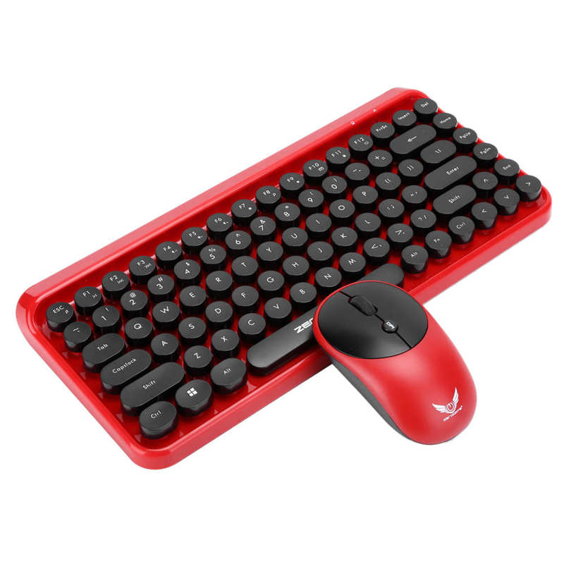 2.4GHz Wireless Keyboard Mouse Set 84 keys Punk Re... – Grandado