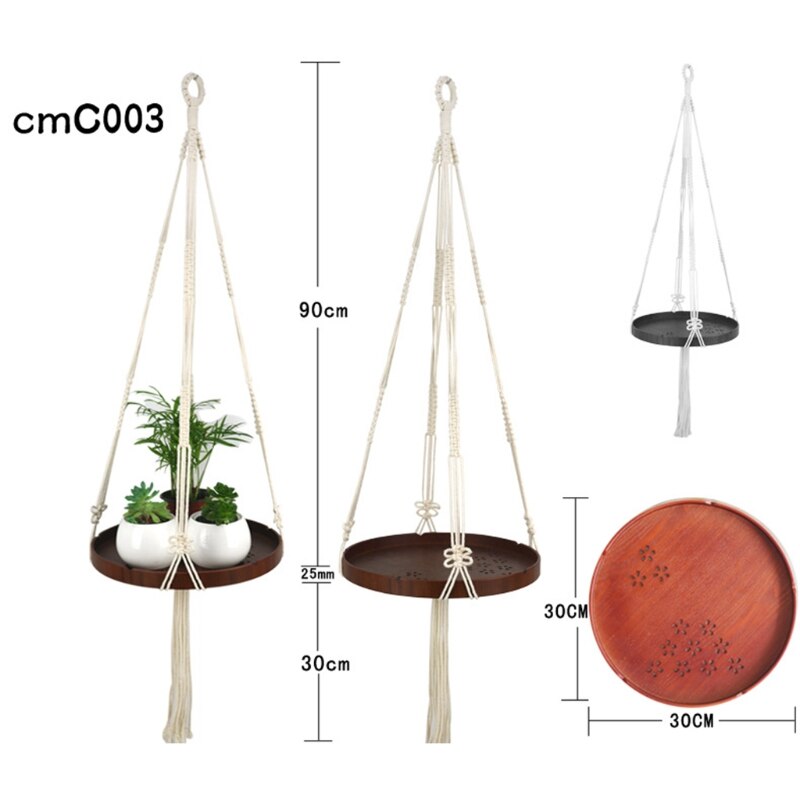 Mahogany Disc Hanging Planter Succulent Planting W... – Vicedeal