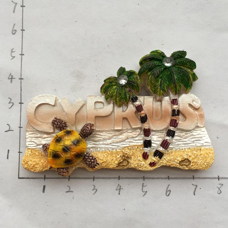 Cyprus Tourist Souvenir Magnet Fridge Sailboat Dol... – Grandado