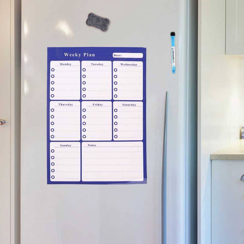 A3 Weekly Planner Soft Magnetic Whiteboard Fridge ... – Vicedeal