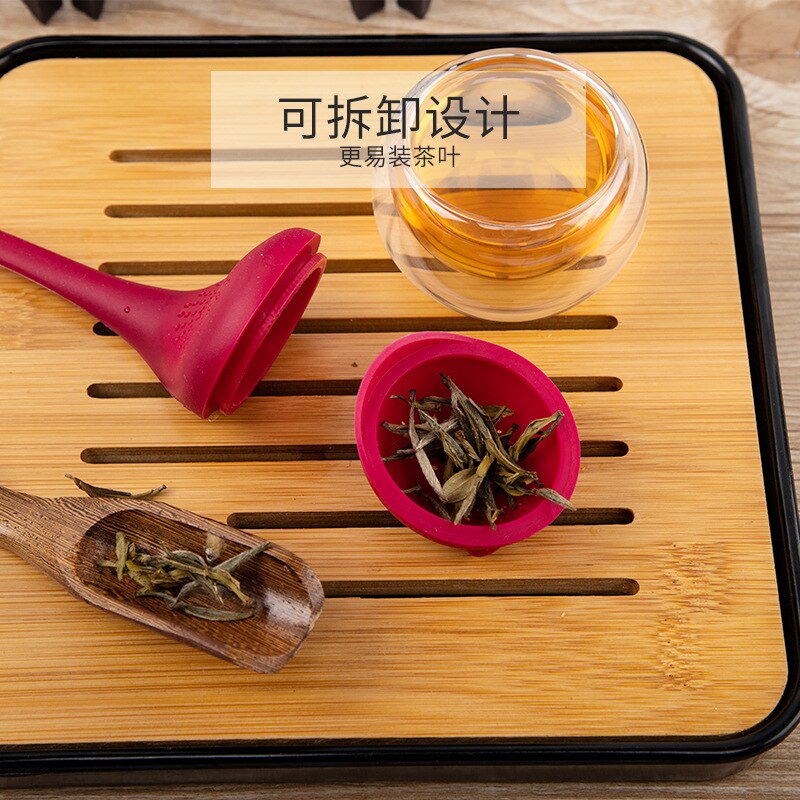 Tea Infuser Silicone Handle Strainer Filter Loose ... – Vicedeal