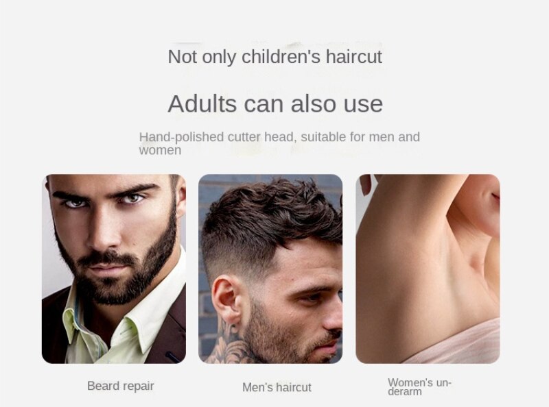 Baby rechargeable hair clipper children no hurt th... – Grandado