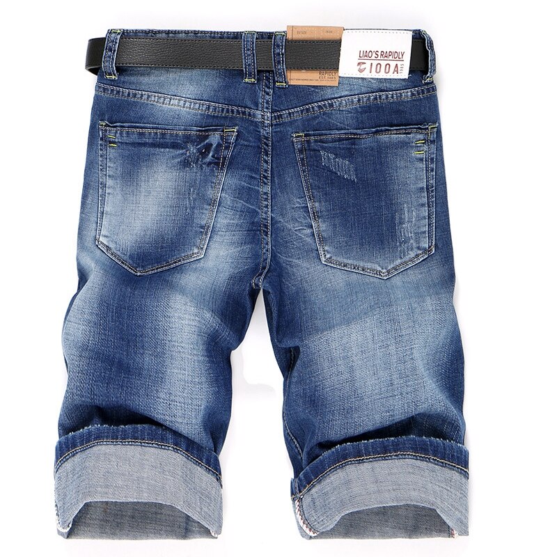 Men Cotton Slim Fit Casual Jeans Male Summer Knee ... – Grandado