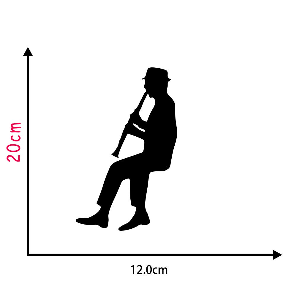 Man Playing Clarinet Wall Sticker Vinyl For Kids R... – Vicedeal