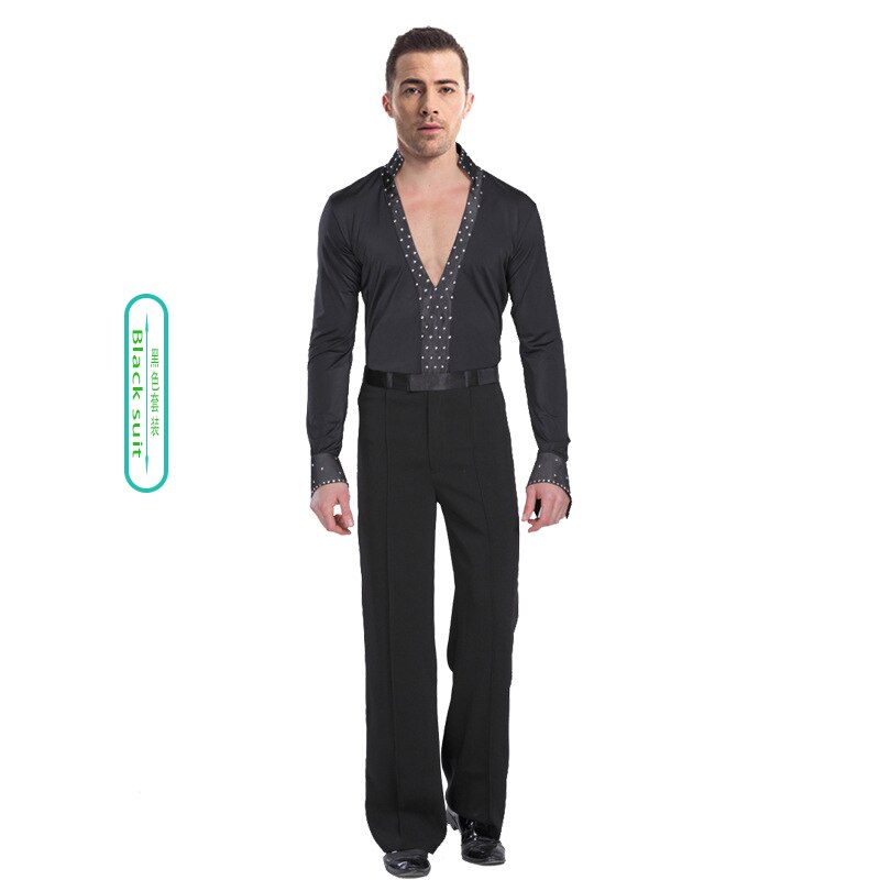 Men's Long Sleeve Pants Latin Dance Suit Modern Da... – Grandado