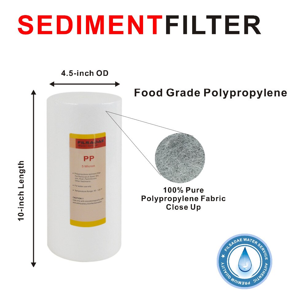 10-Inch Big Blue 5 Micron Whole House Spun Water F... – Grandado