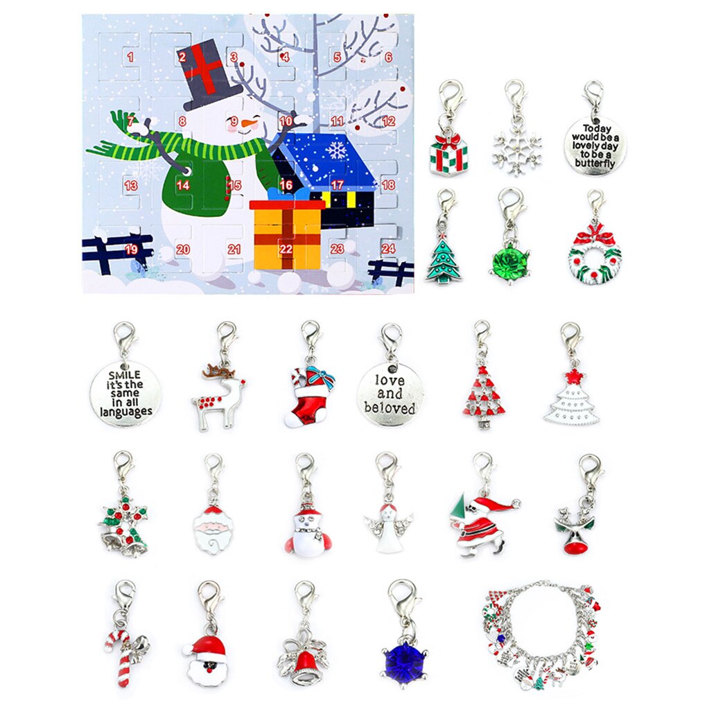 Christmas Countdown Calendar Jewelry Kit DIY Xmas ... – Vicedeal