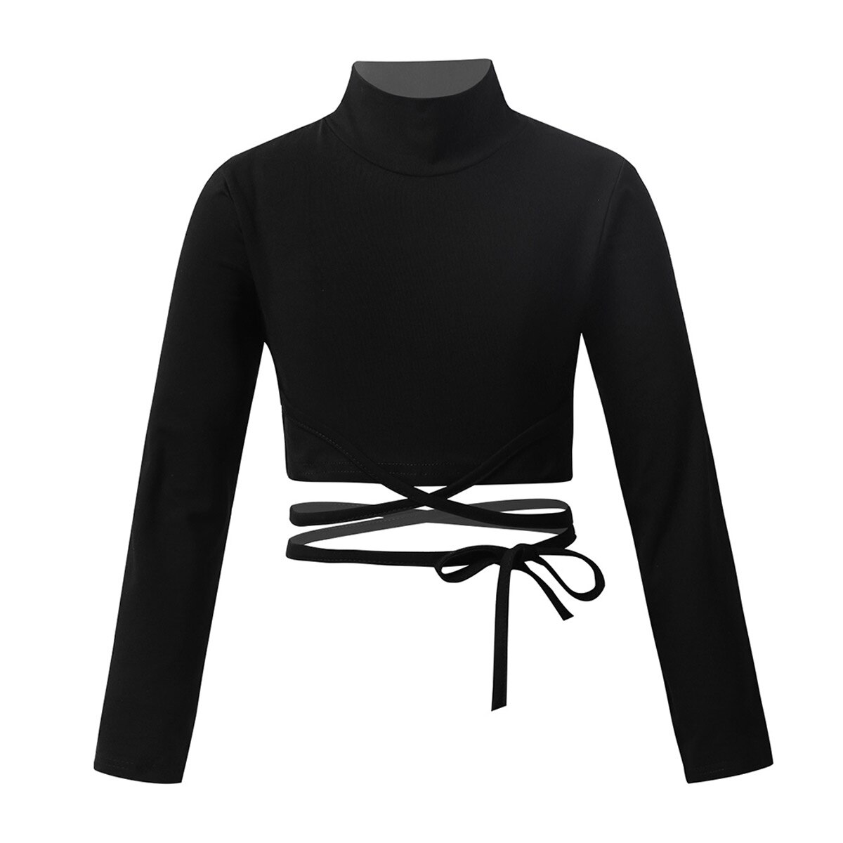 FEESHOW Crop Top For Kids Girls Dance Long Sleeves... – Grandado