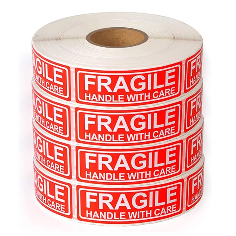 150/500 Pcs "FRAGILE" Warning Labels Stickers Plea... – Vicedeal