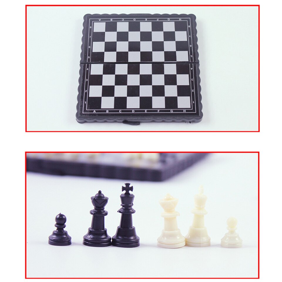 BSTFAMLY Plastic Mini Chess Set Portable Game of I... – Grandado