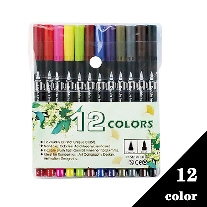 Watercolor Pens Fineliner Color Felt Tip Pen Color... – Grandado