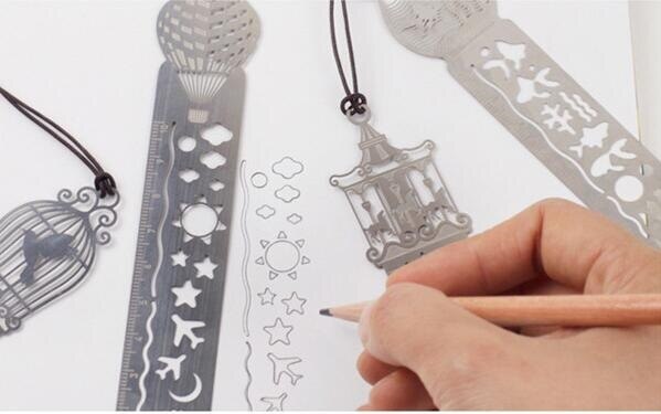 1pcs/lot 10cm metal hollow straight ruler drawing ... – Vicedeal