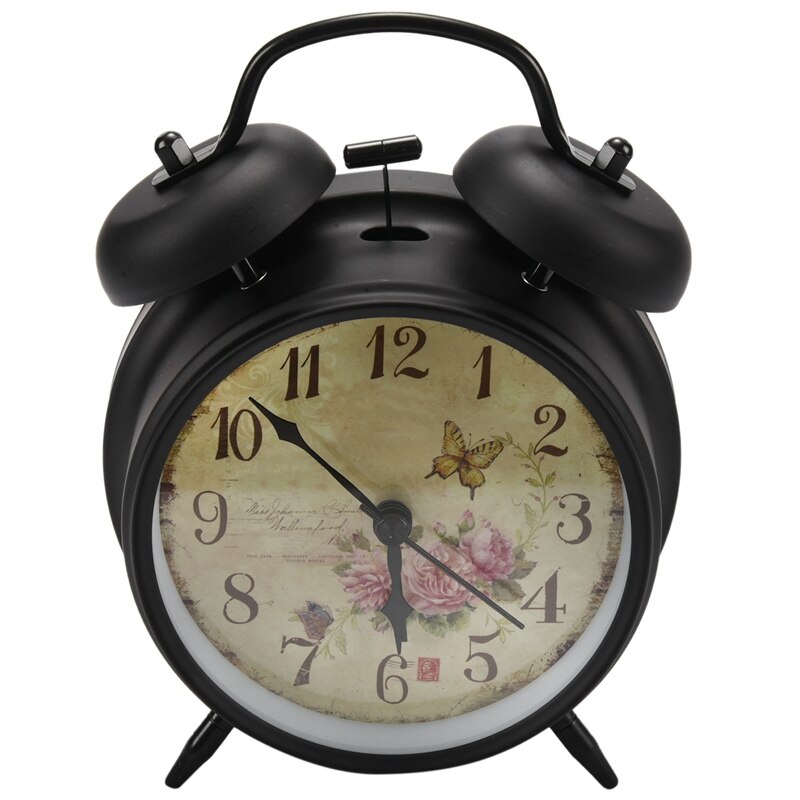 4 inch Retro Vintage Bedside Twin Bell Alarm Clock... – Grandado