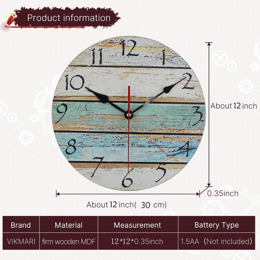 Wooden Wall Clock Brief Modern Clock Silent Home O... – Grandado