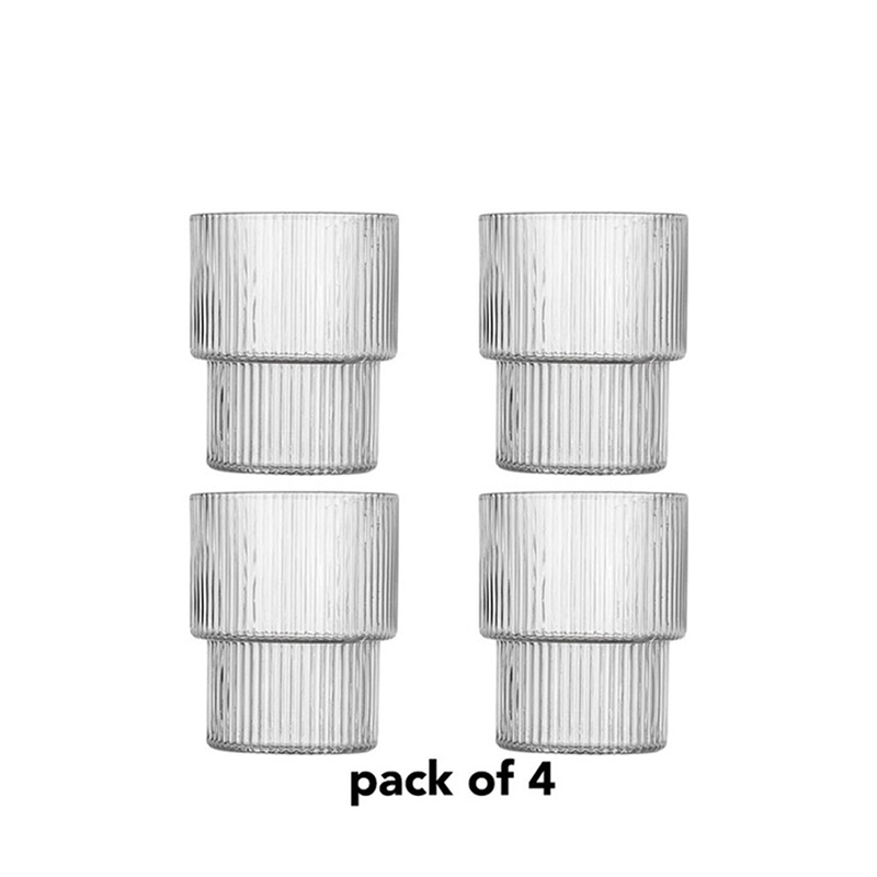 4 PCS/1PCS Ripple Water Glass,Whisky Glass, Cockta... – Vicedeal