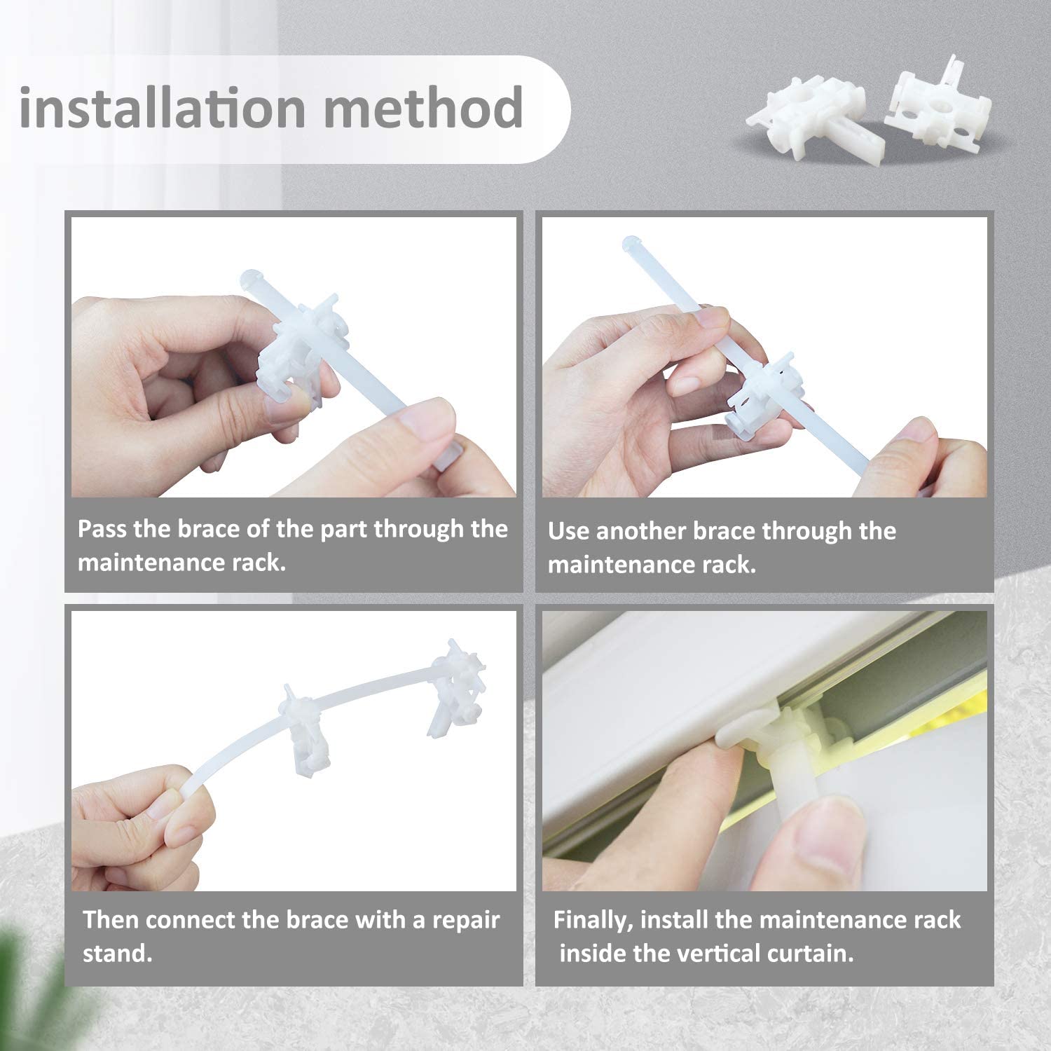Vertical Blind Repair Carrier with Stem Vertical B... – Grandado