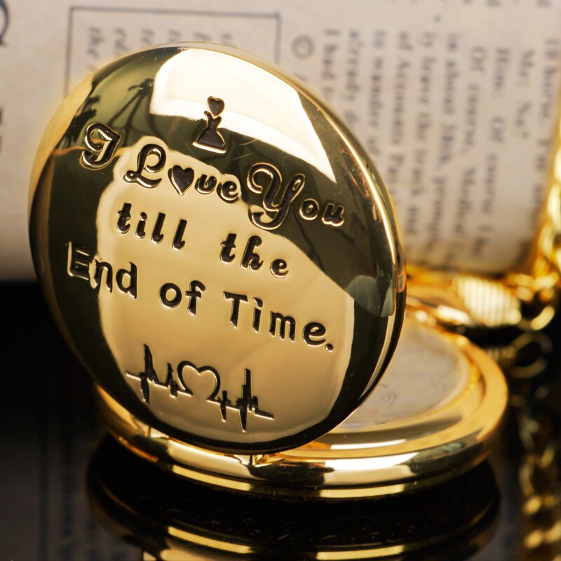 Classic Gold Quartz Pocket Watch Unisex Romantic C... – Grandado