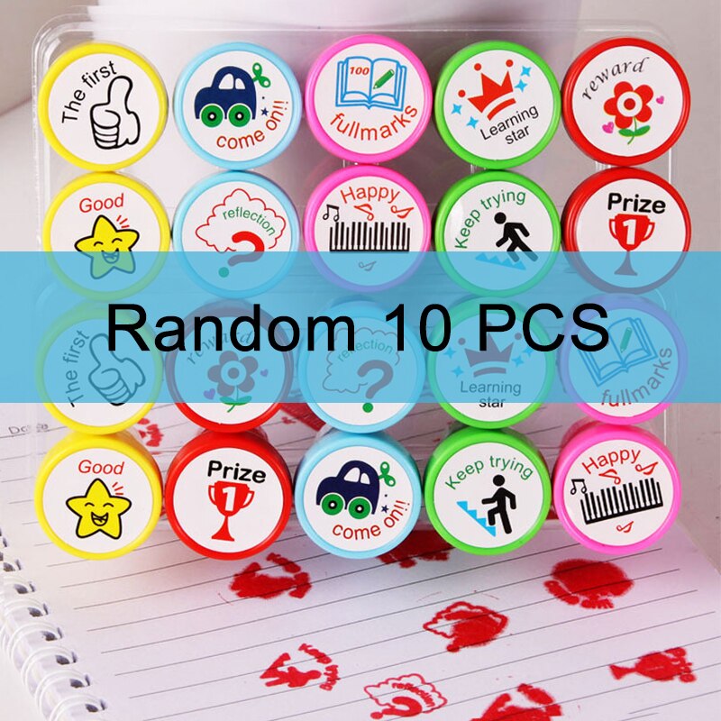 10 Pcs Encouragement Stamps in English Kindergarte... – Grandado