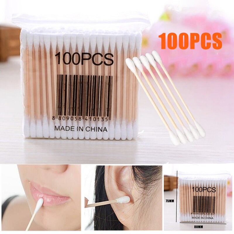 100pcs Smooth Texture Cotton Swabs Double Head Cot... – Grandado