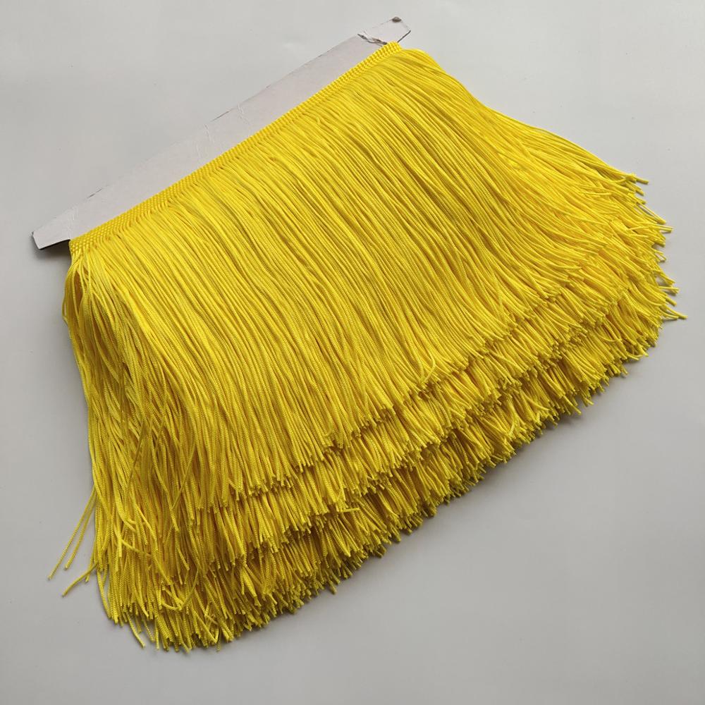 1Meters Beautiful Yellow 15CM Long Lace Fringe Tri... – Grandado