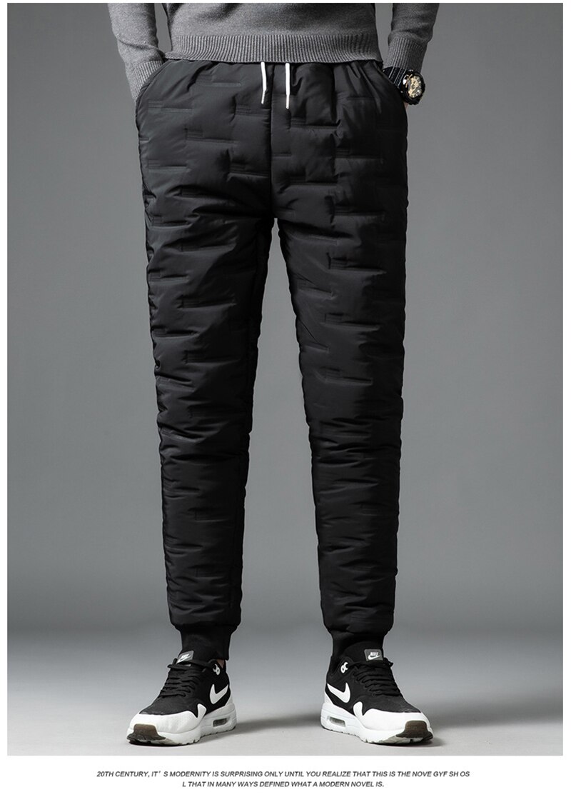 Mannen Winter Casual Lace-Up Elastische Down Gewat... – Grandado