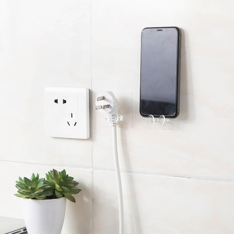 Transparent Adhesive Socket Hook Hanging Power Plu... – Vicedeal