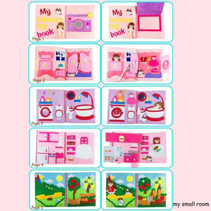Felt Quiet Books 5 Styles DIY My First Book Develo... – Grandado