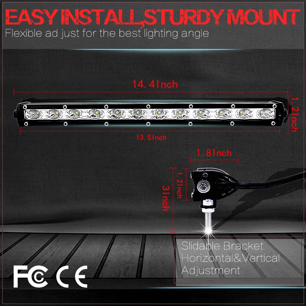 13-inch 36W LED Strip Light Working Refit Off-road... – Vicedeal