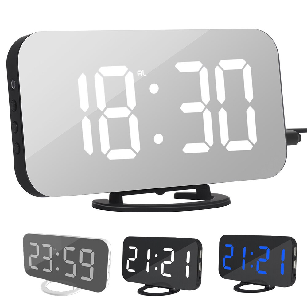 LED Alarm Clock With Dual USB Charging Port For Mo... – Vicedeal