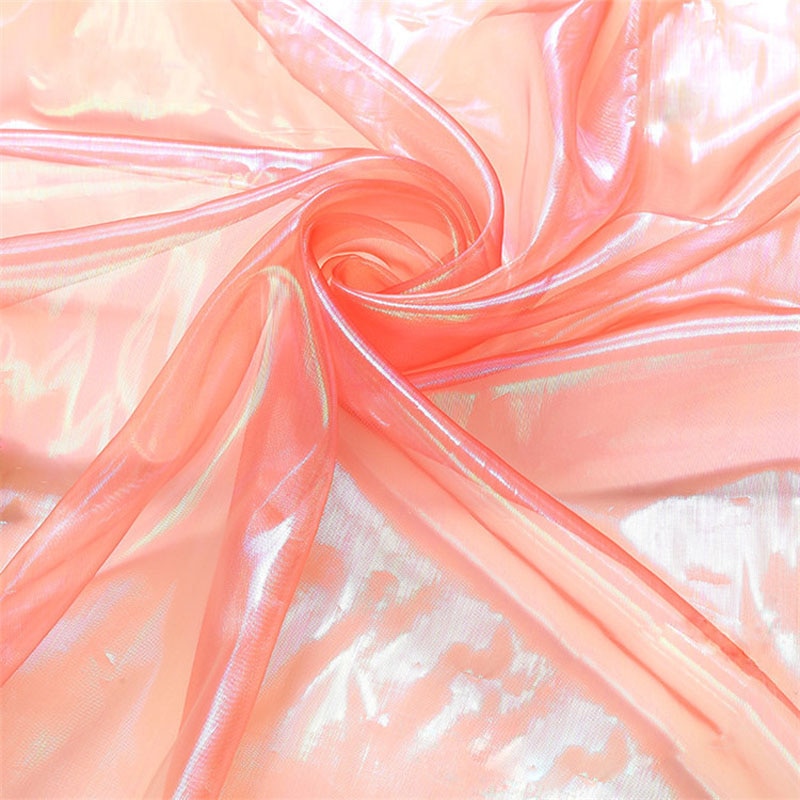 Voile Transparent Holographic Fabric Fluorescent F... – Grandado