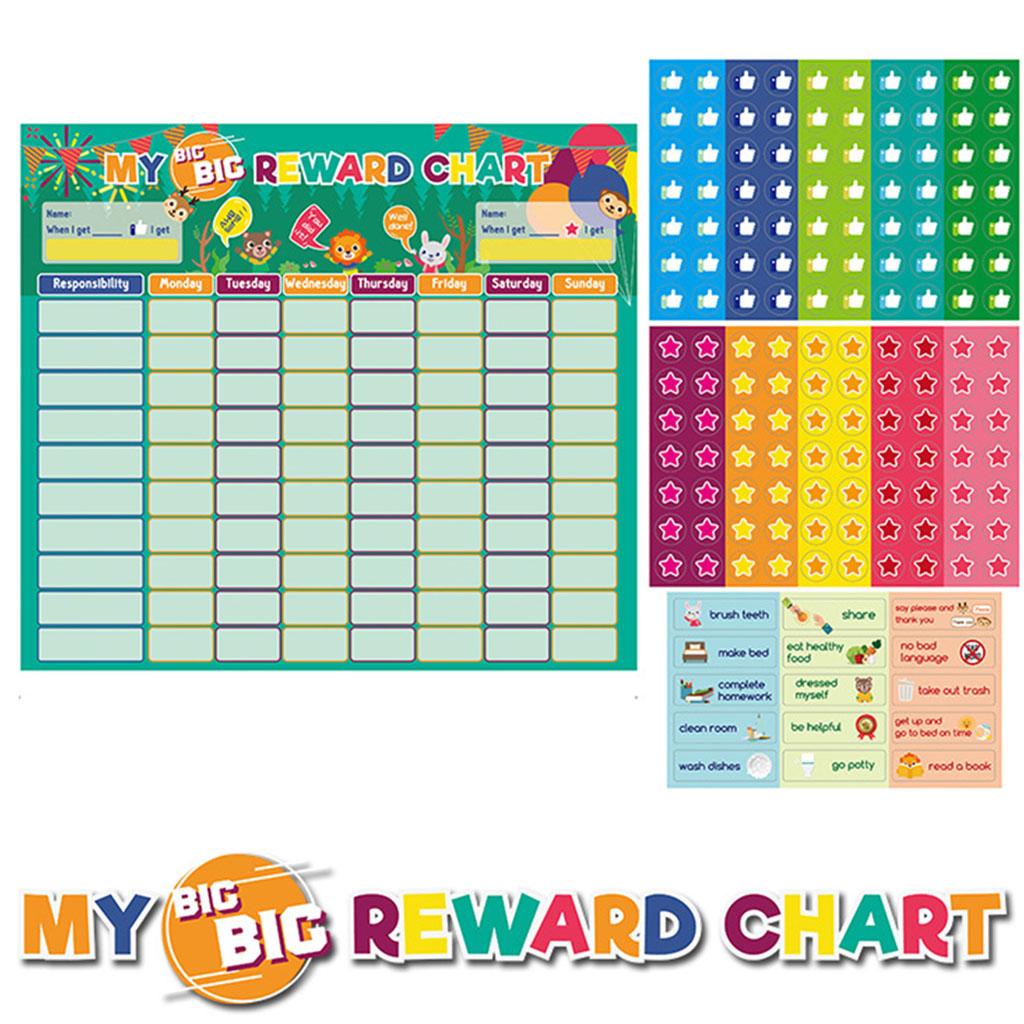 Kids Magnetic Rewards Chart Weekly Planner Behavio... – Grandado