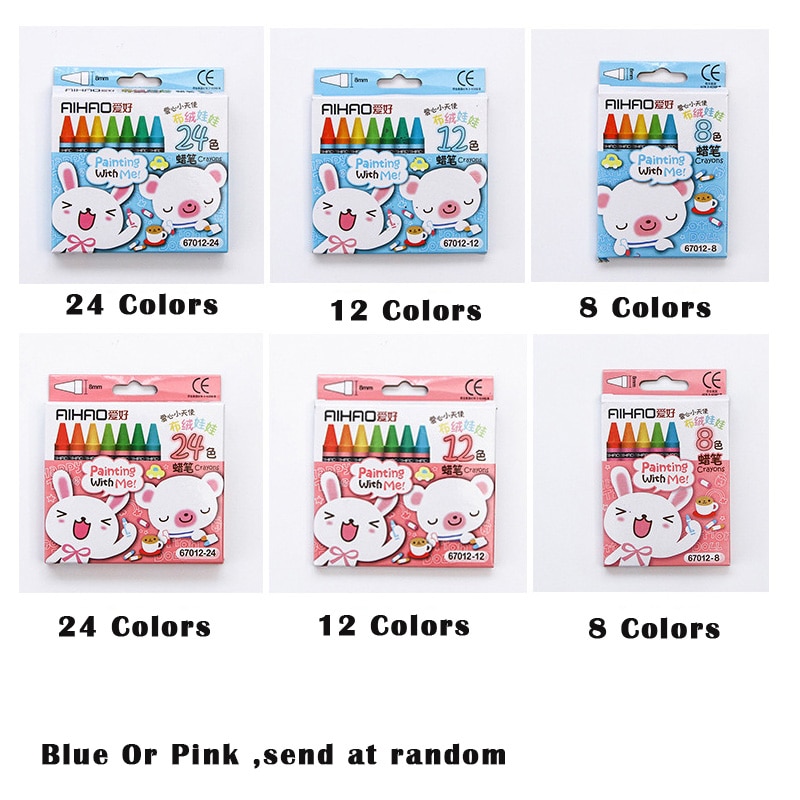 Coloured Wax Caryon Set 8/12 Colors Crayons Pastel... – Grandado