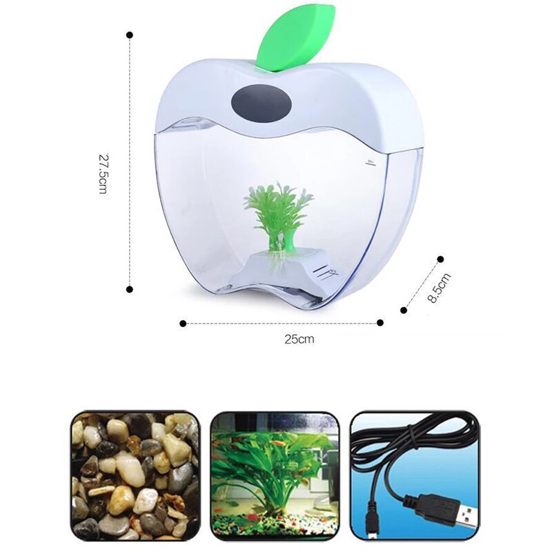 Usb Aquarium Fish Tank with Led Night Light Lcd Di... – Vicedeal