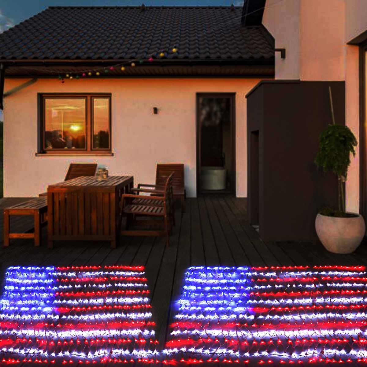2mx1m Novelty 390 LED Flag Net Lights of USA For D... – Vicedeal