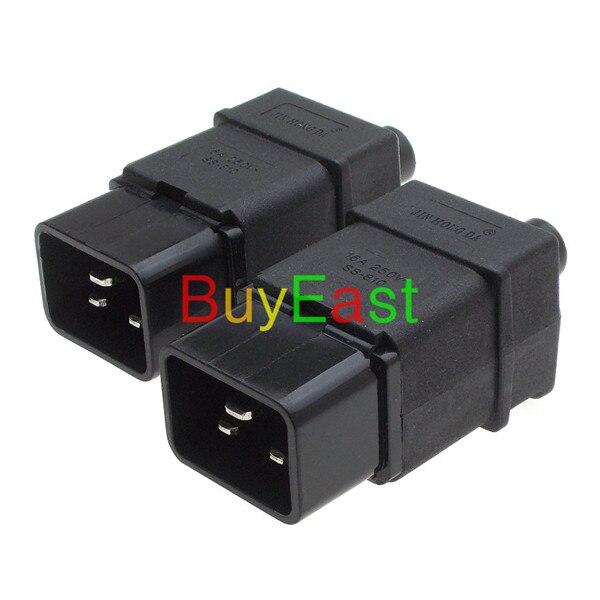 2 PCS IEC320 Standard C20 Male Rewireable Plug 100... – Grandado