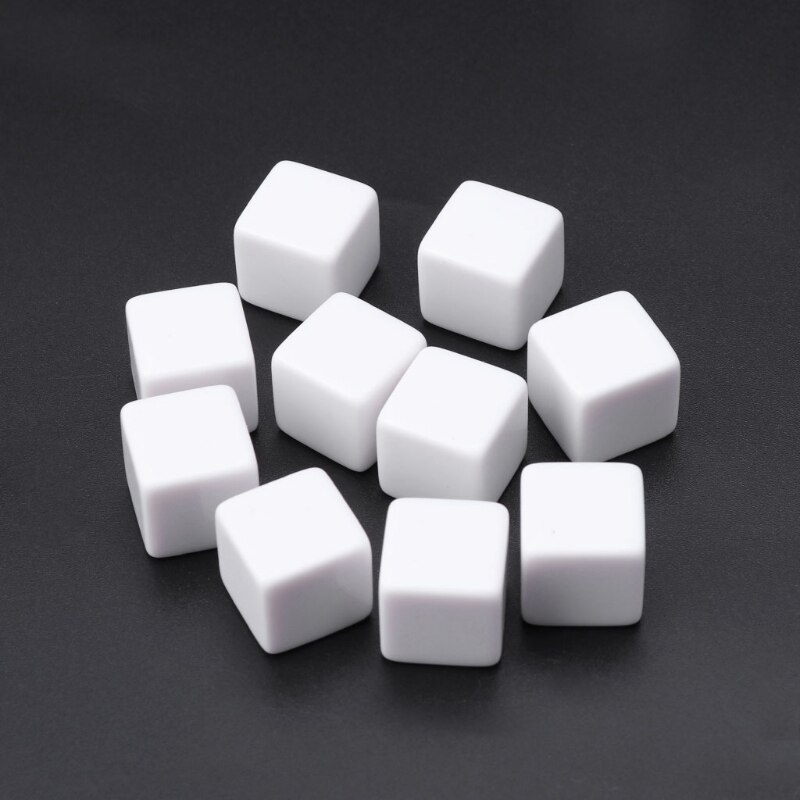 10pcs Blank Dice 16mm Acrylic Die Family Party DIY... – Grandado
