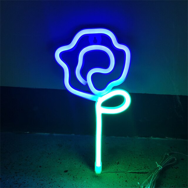 Rose Bloem Neon Sign Licht Lamp Romantische Valent... – Vicedeal