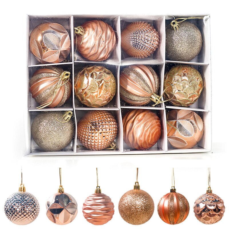 6cm12pcs Boxed PVC Christmas Display Ball Decorati... – Vicedeal